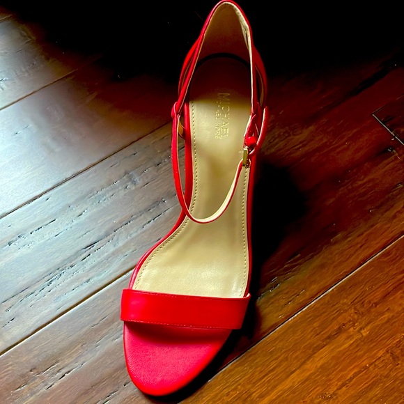 Michael Kors | Shoes | Michael Kors Red Simone Dress Sandals Brand New ...
